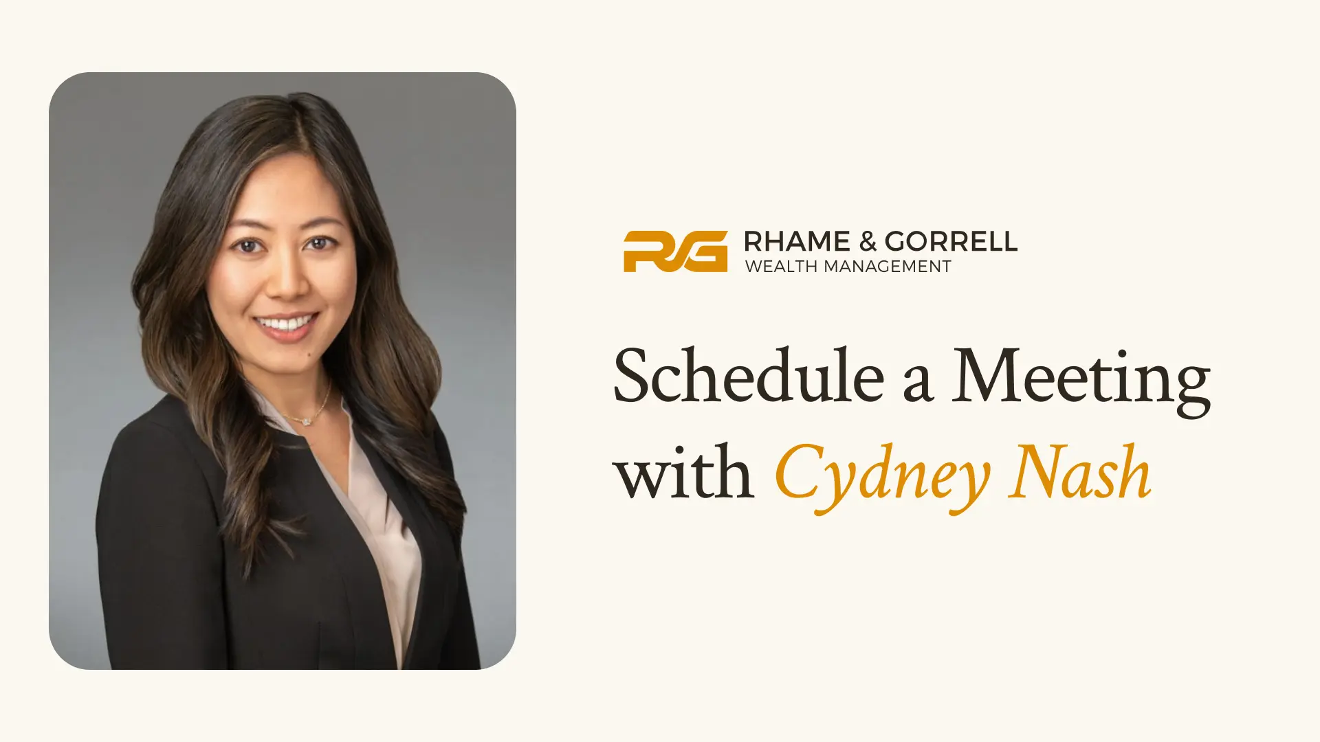 Schedule a meeting with Cydney Nash, CFP®